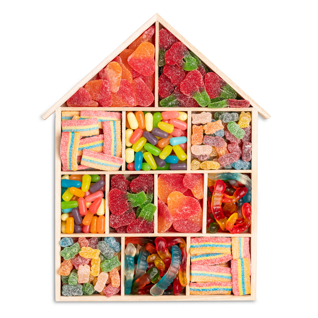 Wooden House Candy Tray, Medium (12 Section) – Candy Catchers